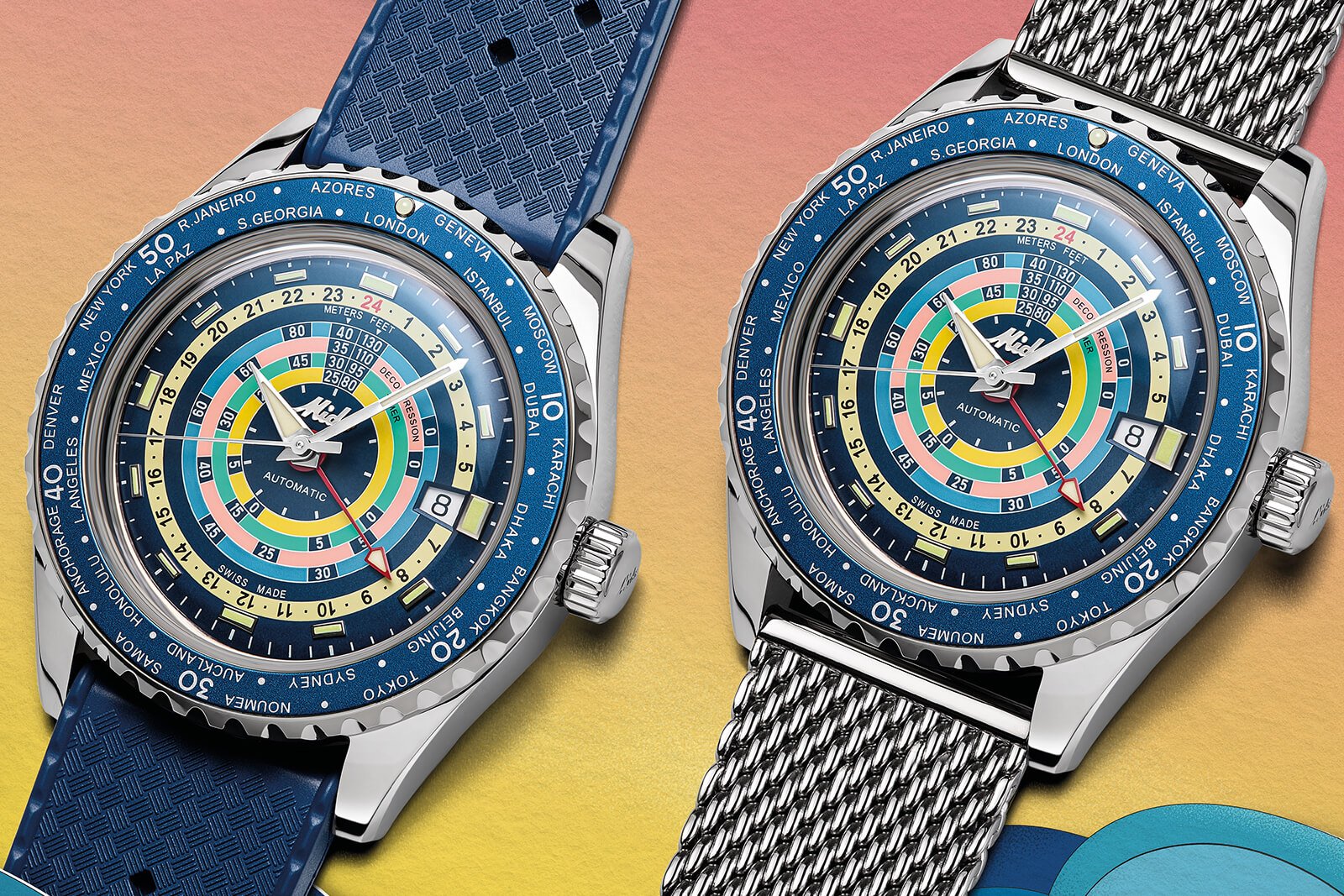 Mido Ocean Star Decompression Worldtimer - Espiral do Tempo
