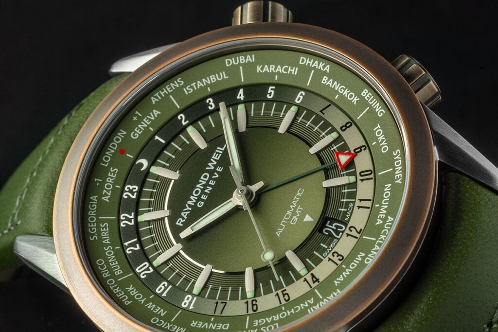 Raymond Weil Freelancer GMT Worldtimer Green - Espiral do Tempo